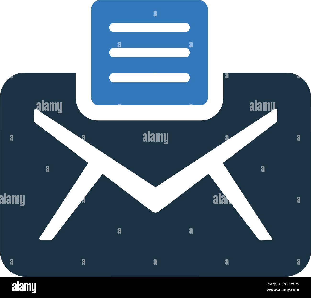 Open Email Icon - Simple editable vector EPS file Stock Vector Image ...