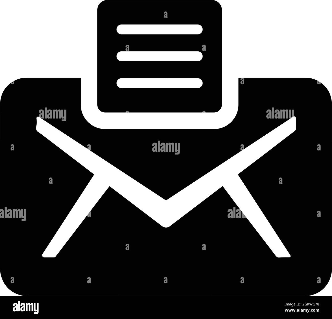 Open Email Icon - Simple editable vector EPS file Stock Vector Image ...