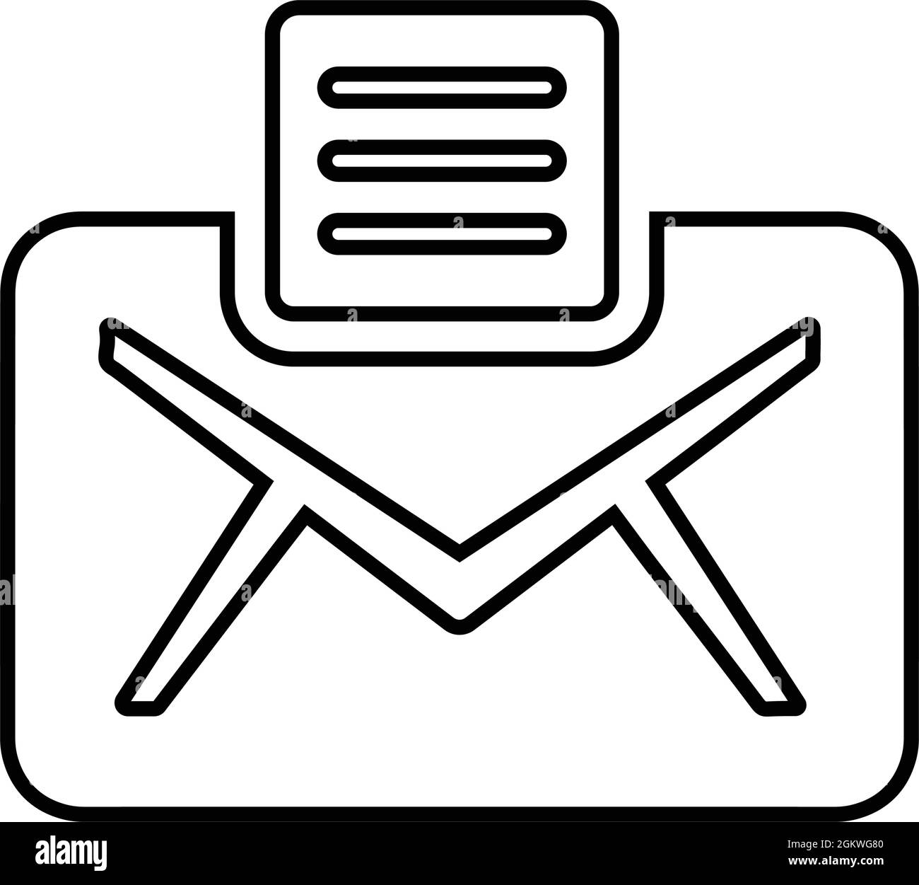 Open Email Icon - Simple editable vector EPS file Stock Vector Image ...