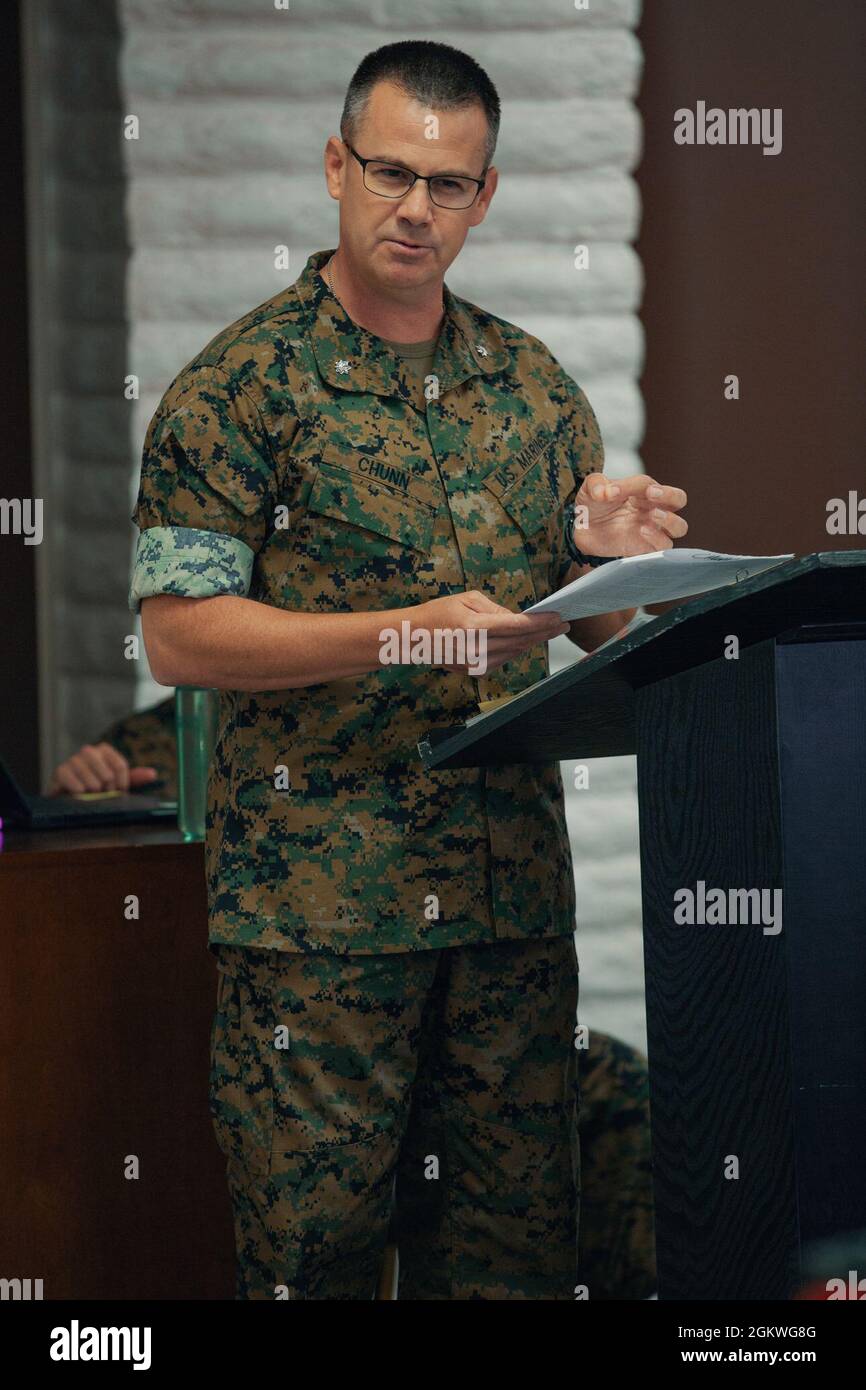 U.S. Marine Corps Lt. Col. Kevin Chunn, Assistant Chief of Staff/G-3 ...