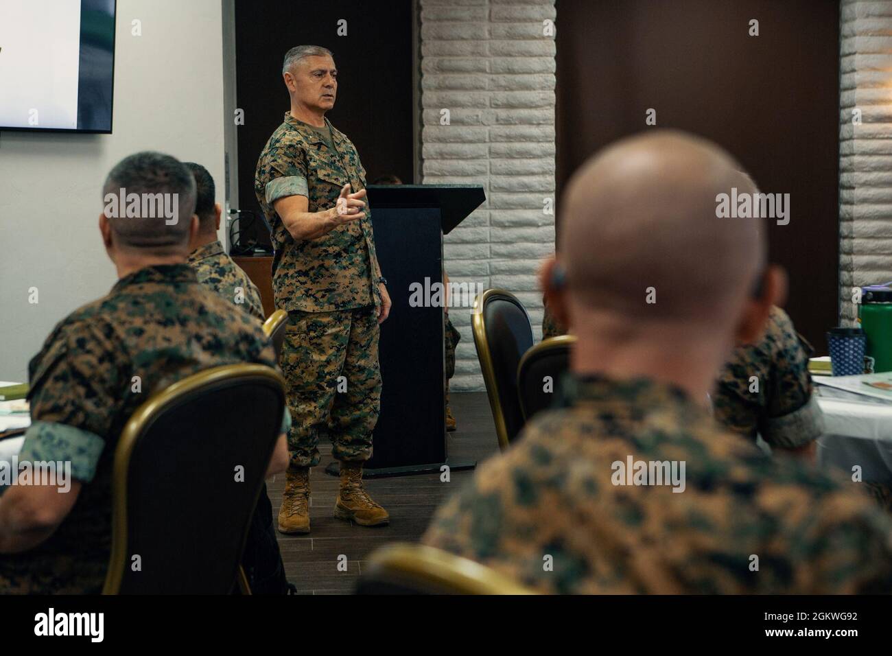 U.S. Marine Corps Brig. Gen. Phillip Frietze, commanding general of 1st ...