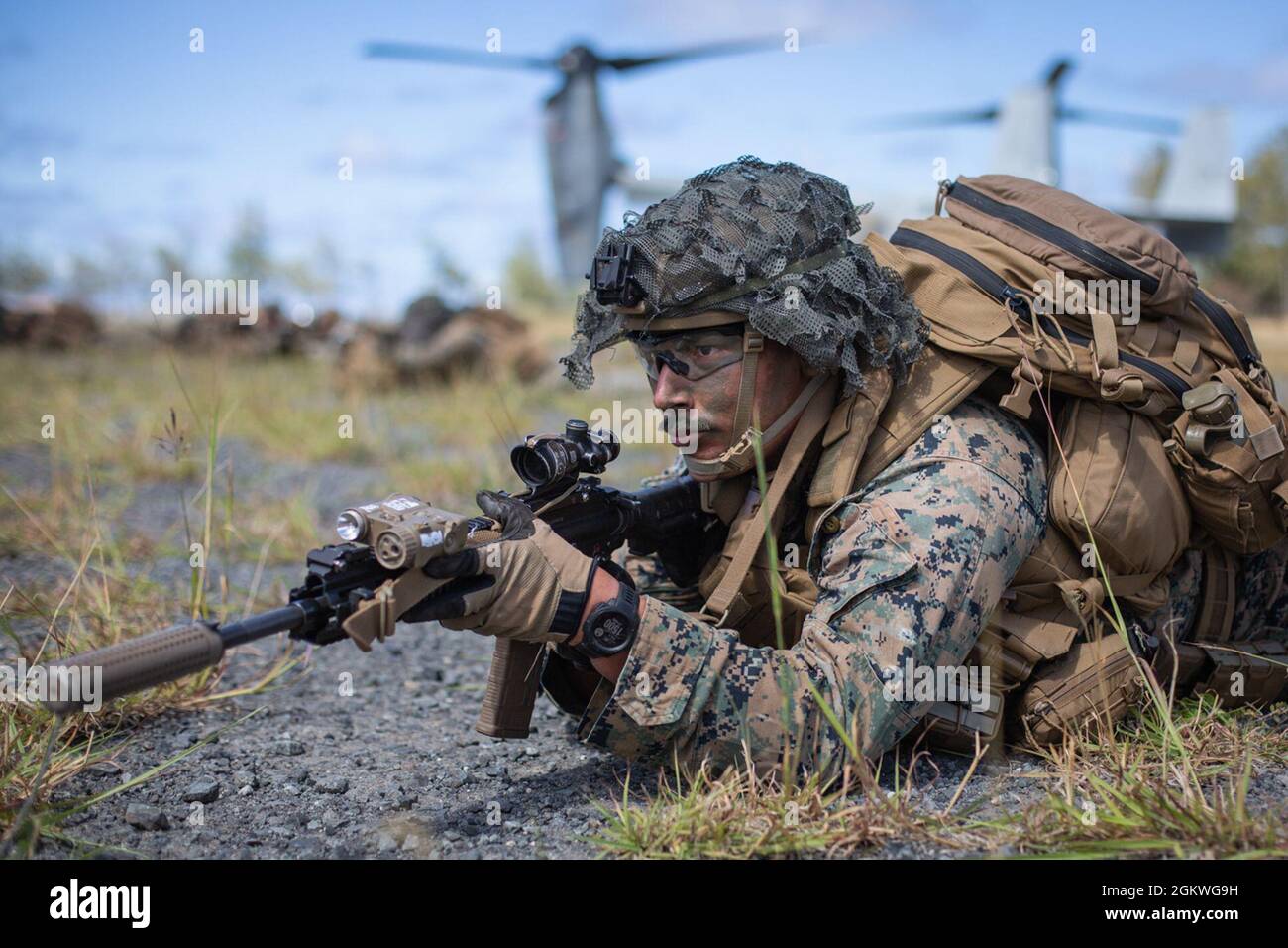 U.S. Marine Corps Cpl. Kevin Hernandez, a rifleman with 1st Battalion ...