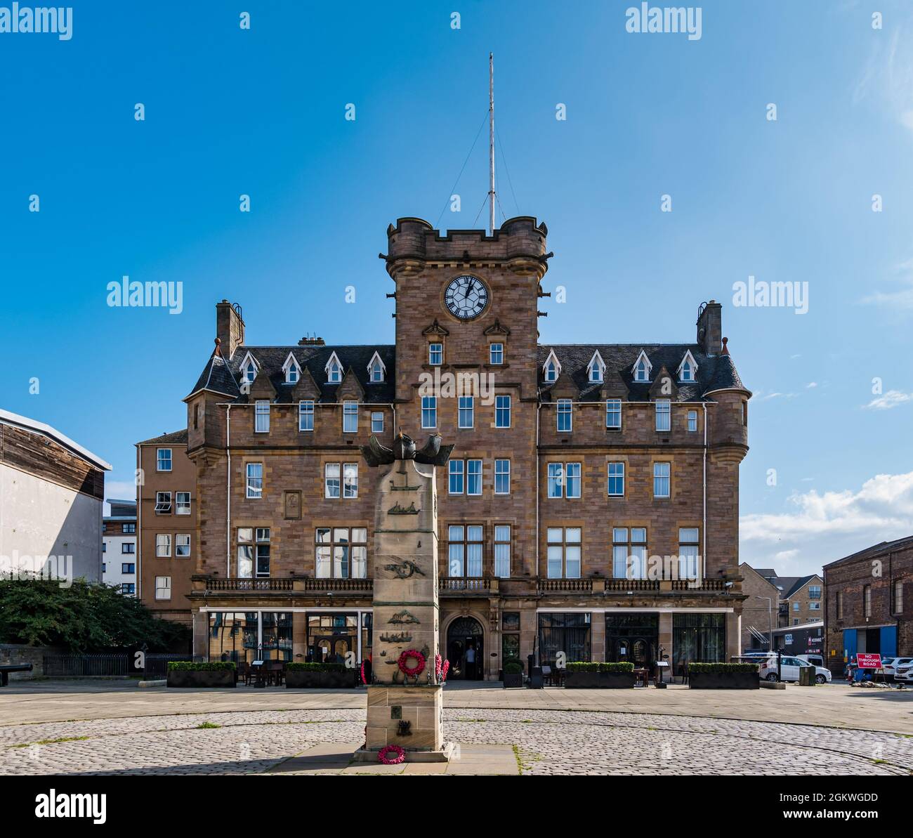 Grand Victorian building now Malmaison Hotel and Merchant Navy memorial ...