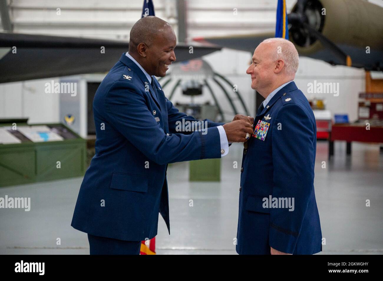 Col. Phelemon Williams, left, 436th Mission Support Group commander ...