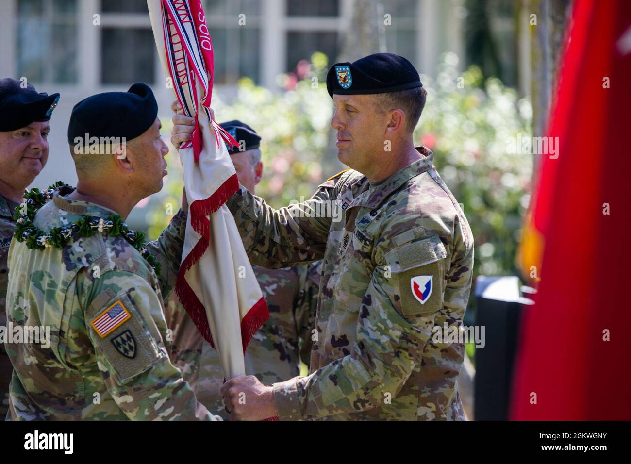 402nd Army Field Support Brigade Command Sgt. Maj. Adam Lepley passes ...
