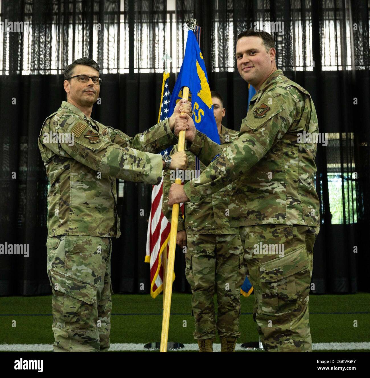 U.S. Air Force Col. Stuart Williamson, the 354th Mission Support Group ...
