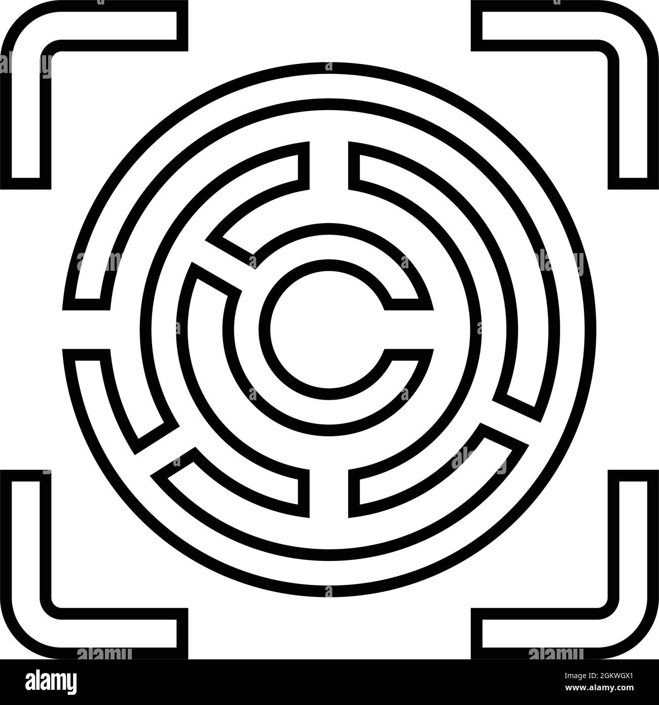 Strategy, Maze Icon - Simple editable vector EPS file Stock Vector ...