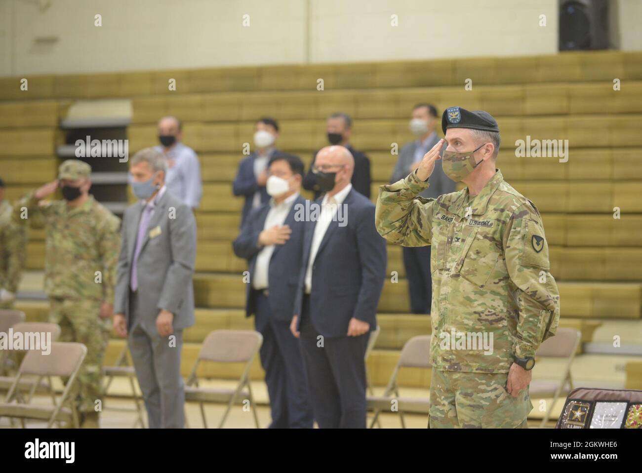 Col. Baker during the Yongsan-Casey change of command ceremony in the ...