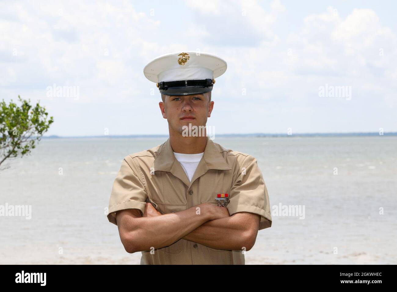 Pvt. Marc Rearick poses for a photo on Marine Corps Recruit Depot ...