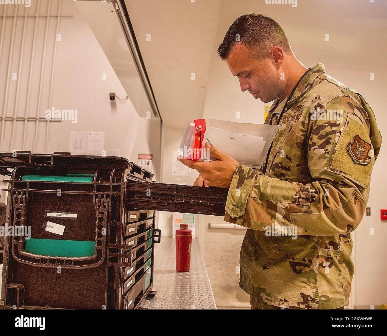 U.S. Air Force Tech. Sgt. Cody Plopper, a crew chief with the 927th Air ...