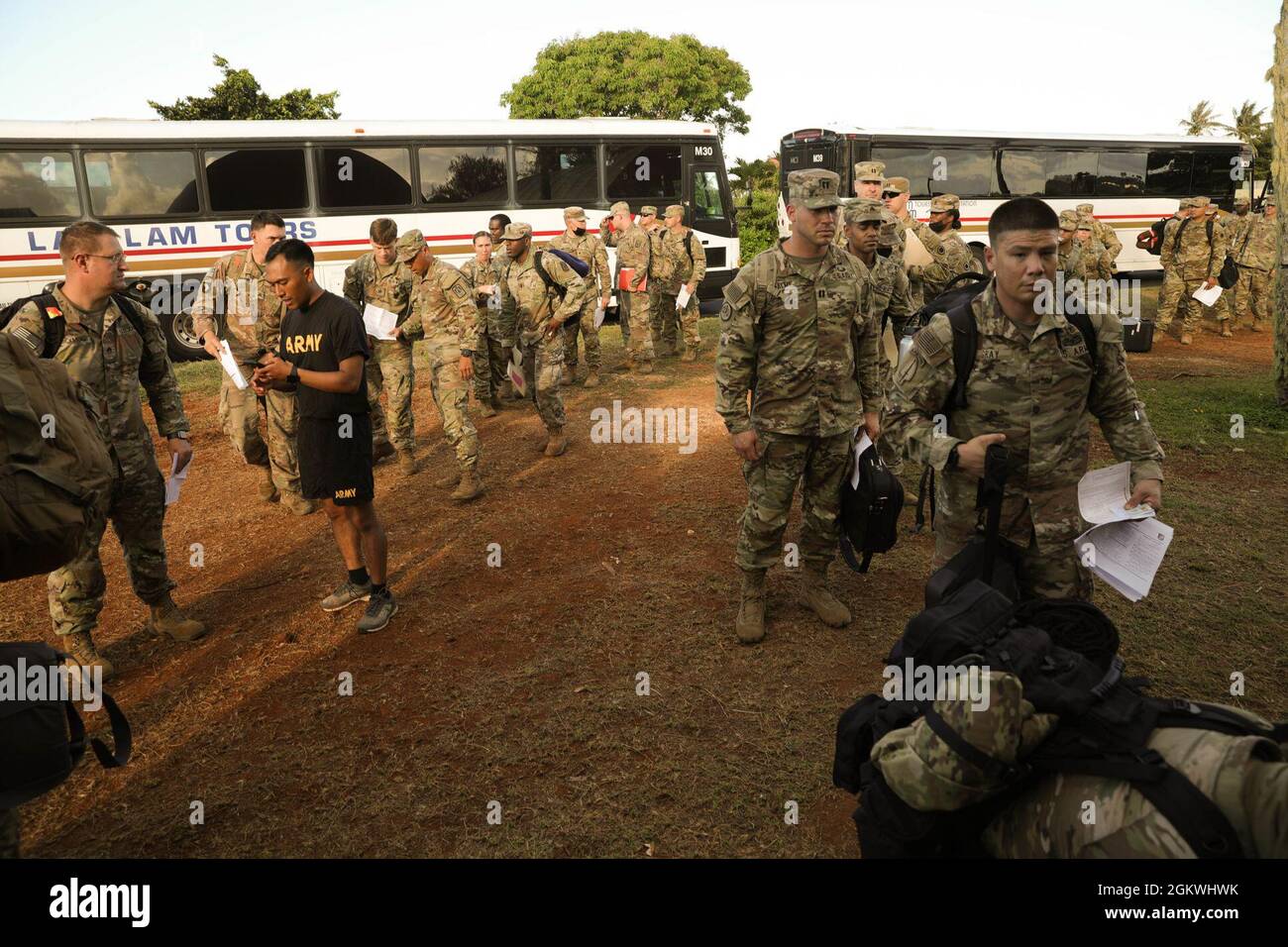 America’s First Corps Soldiers arrive to the Logistical Support Area ...