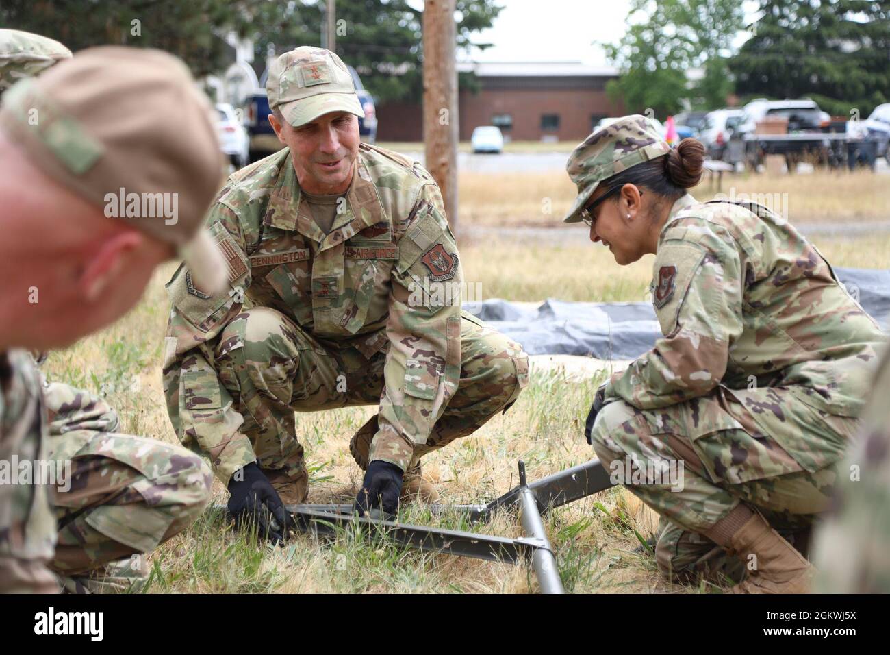 Maj. Gen. Jeffrey Pennington, 4th Air Force commander, and Chief Master ...