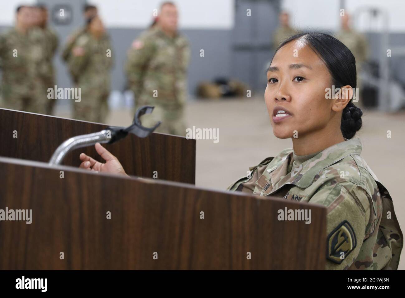 U.S. Army 1LT Fatima Aguilar, Commander, 328th military Police Company ...