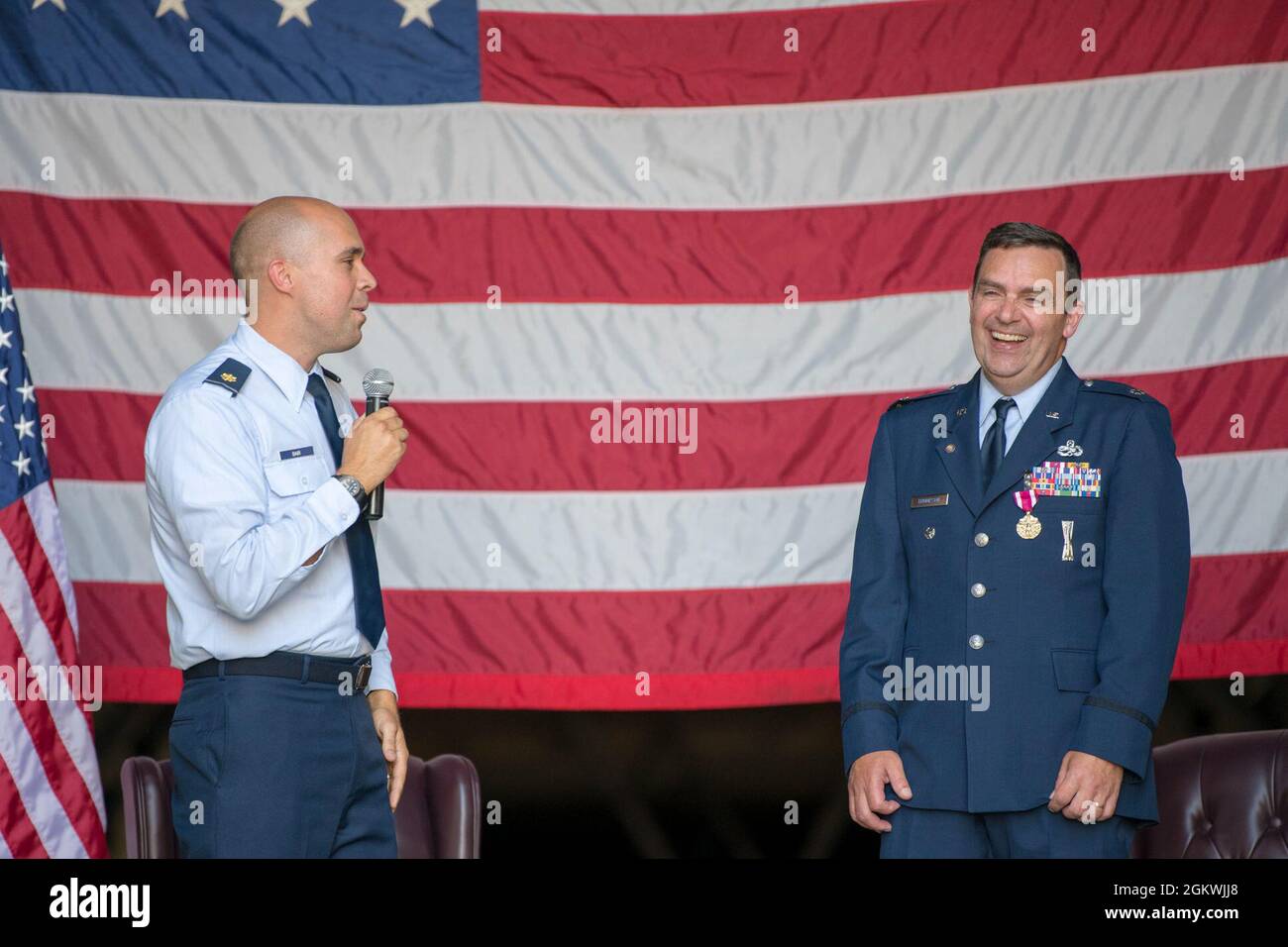 Maj. Daniel Bair speaks during the retirement ceremony of Lt. Col ...