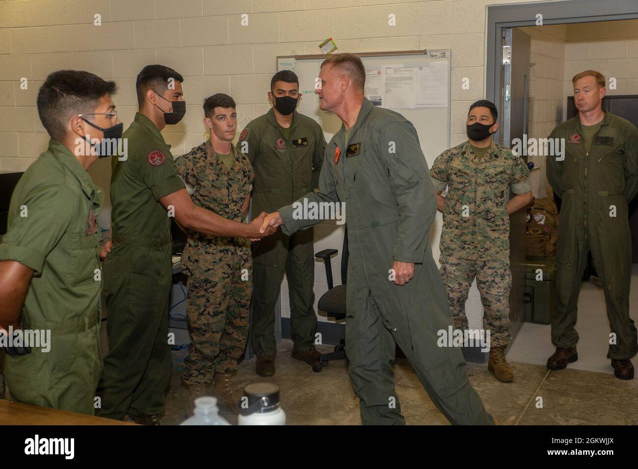 Lt. Gen. Steven Rudder, Commander Marine Forces Pacific, speaks with ...