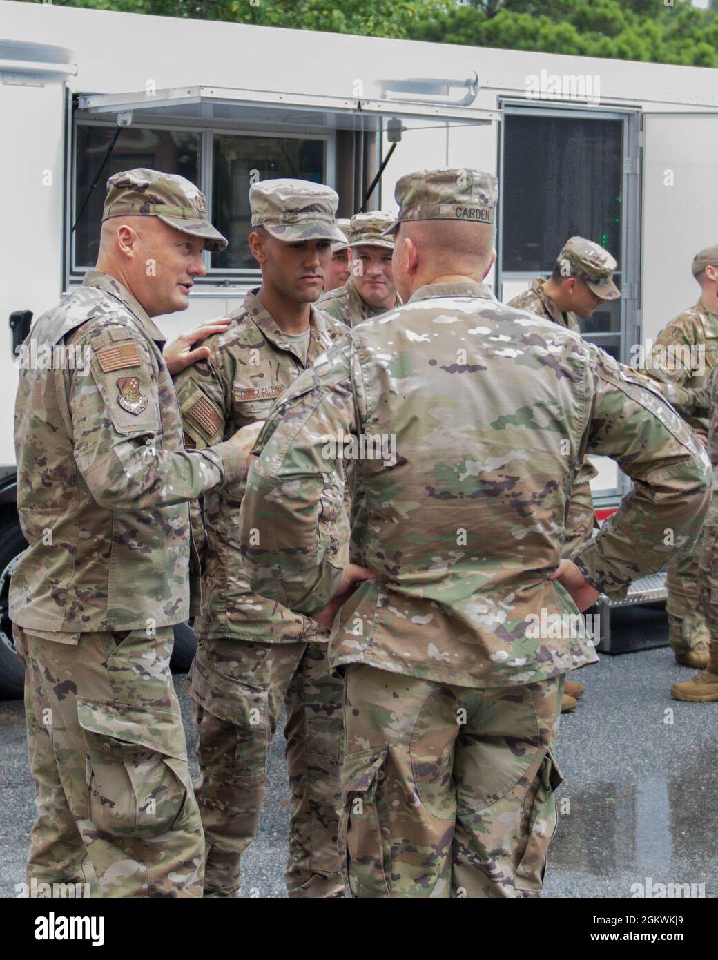 U.S. Air Force Maj. Gen. Thomas Grabowski, left, commander of the ...