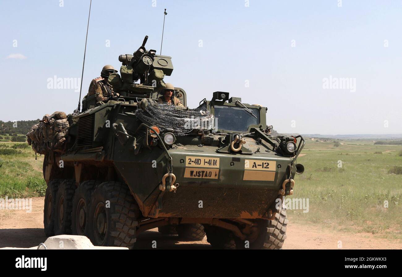 Soldiers with 1st Battalion, 41st Infantry Regiment, 2nd Stryker ...
