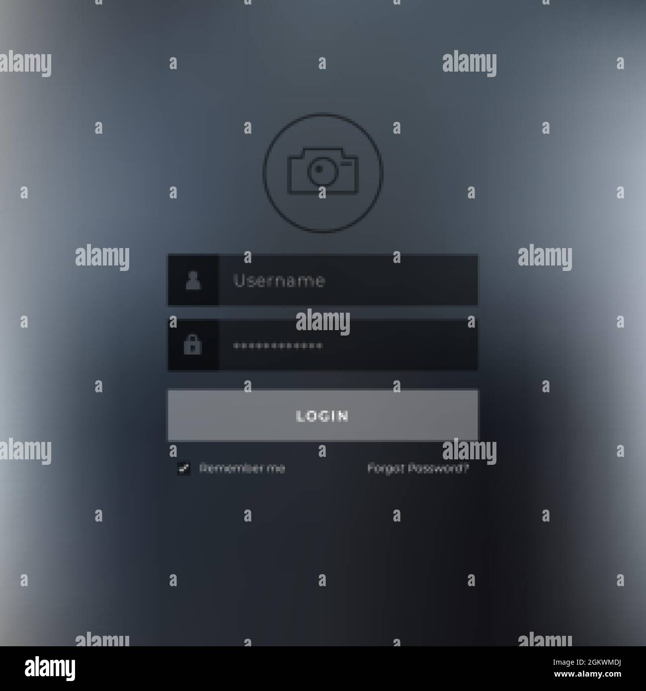 Dark Login Ui Design Template High Resolution Stock Photography and ...
