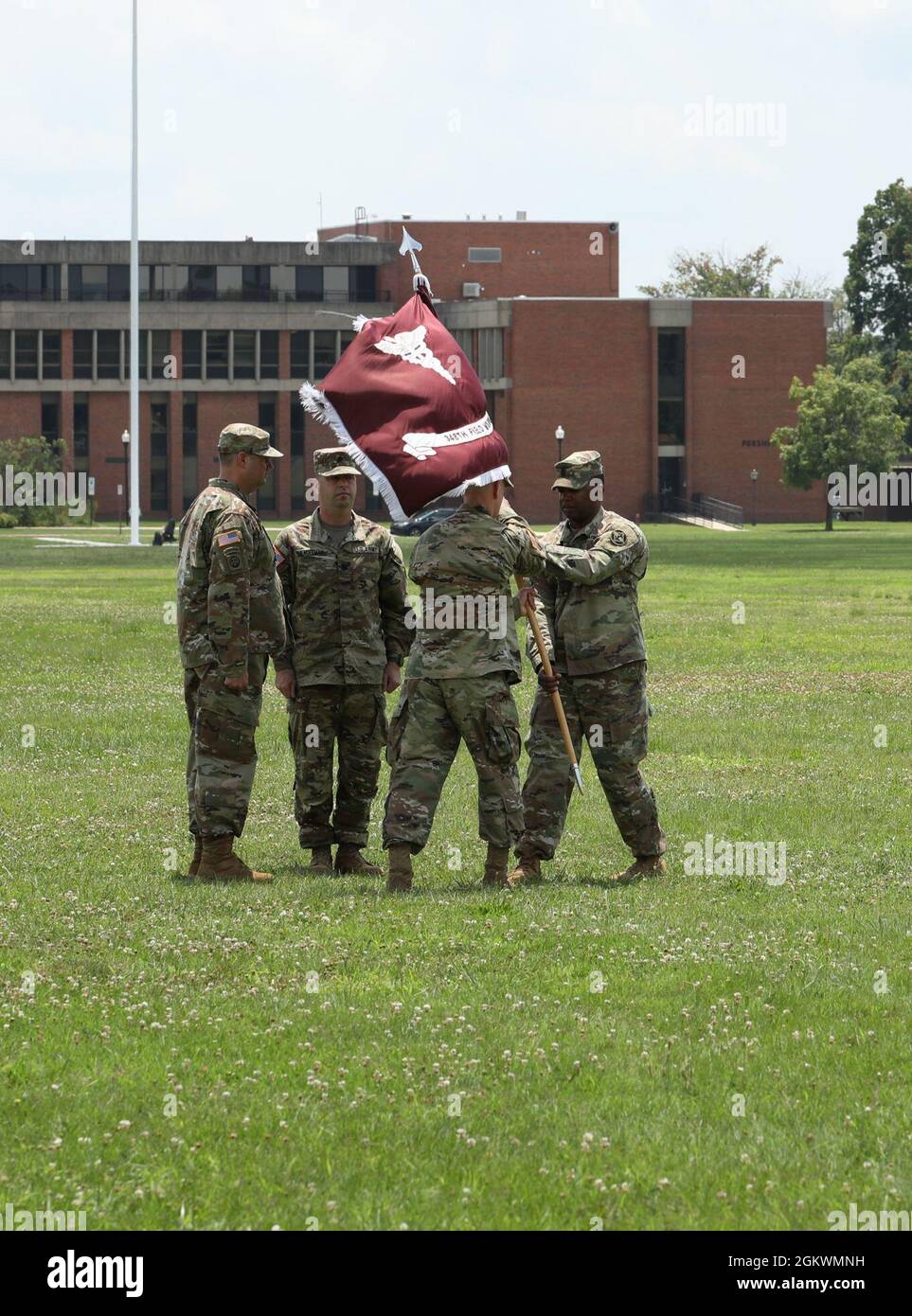 FORT MEADE, Md.- The First Sergeant of the 348th Field Hospital passes ...