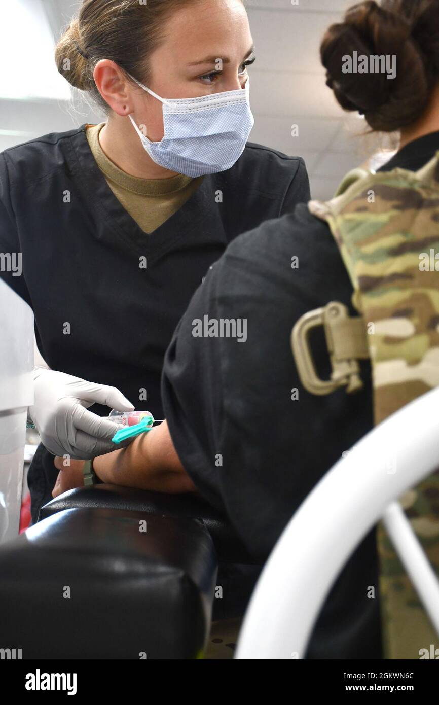 Army Reserve Sgt. Lora Bush, a phlebotomist for the 7250 Medical ...