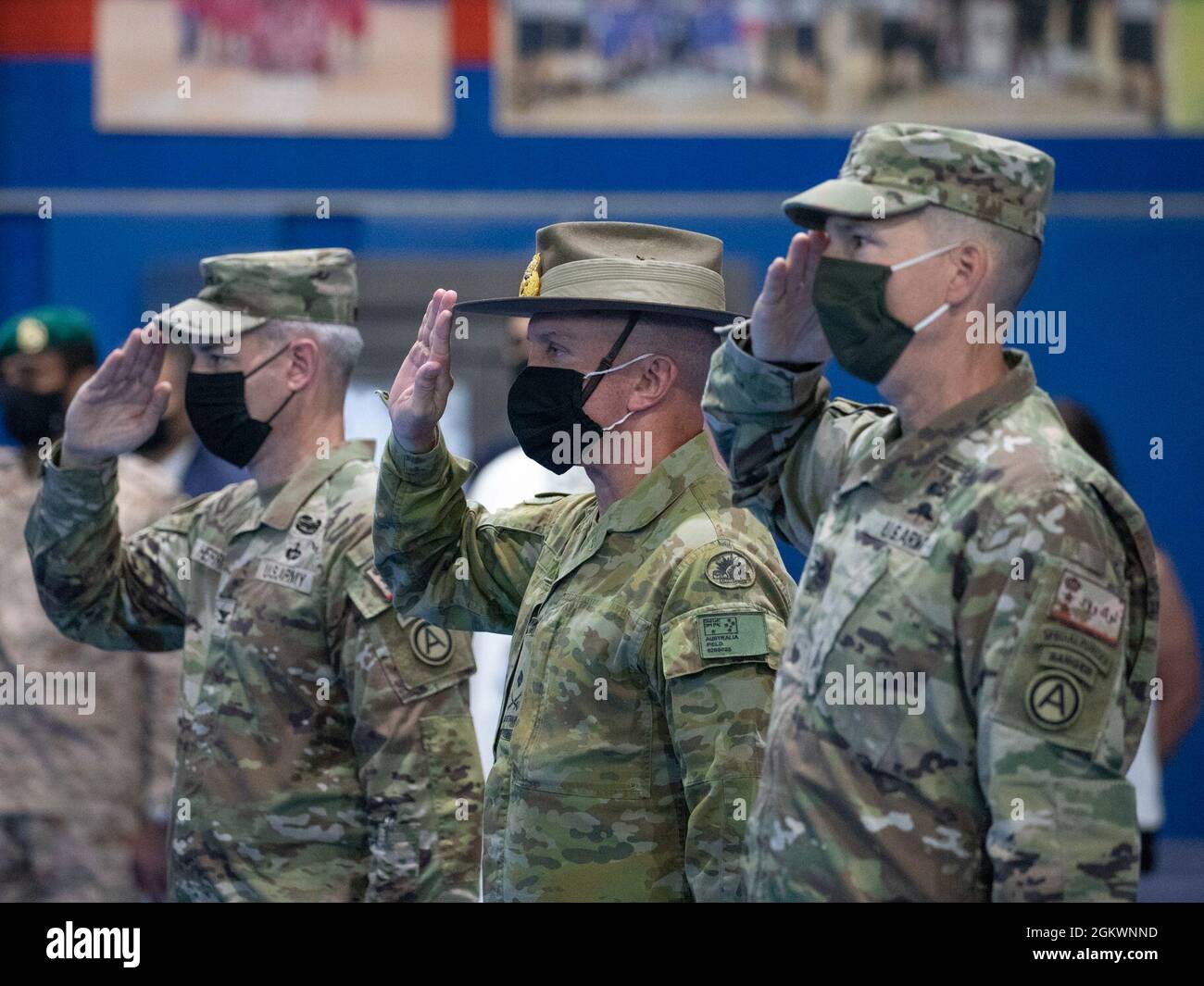 The official party consisting of the outgoing Area Support Group ...