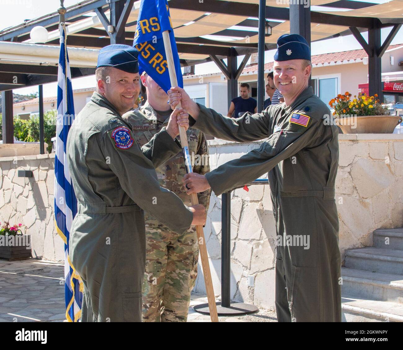 U.S. Air Force Col. John Litecky, commander, 55th Operations Group ...