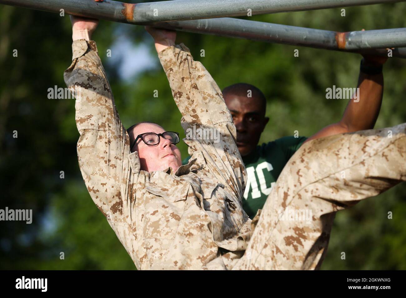 A U.S. Marine Corps officer candidate with Delta Company participates ...