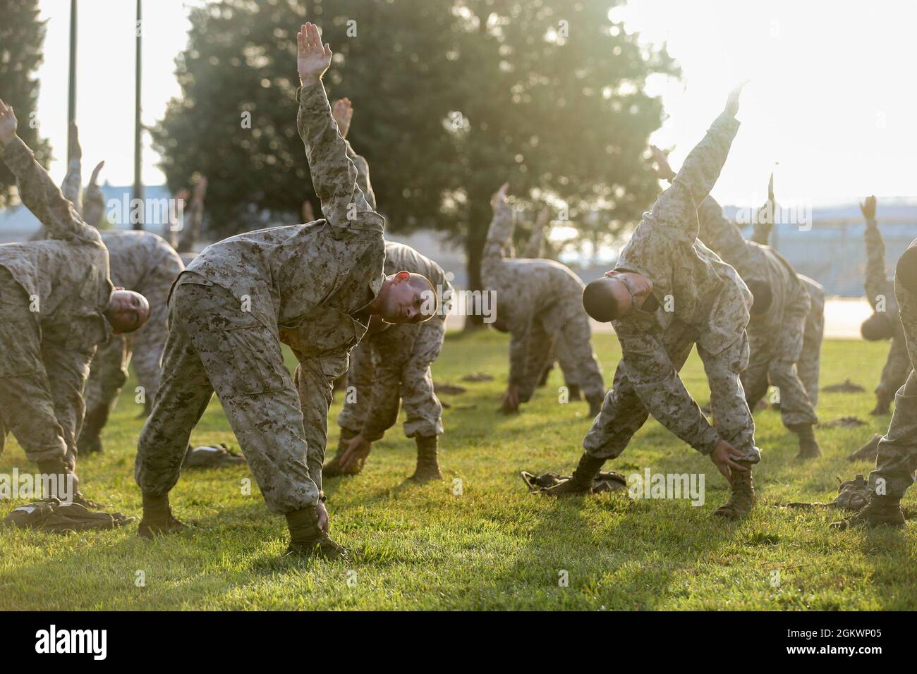 A U.S. Marine Corps officer candidate with Delta Company participates ...