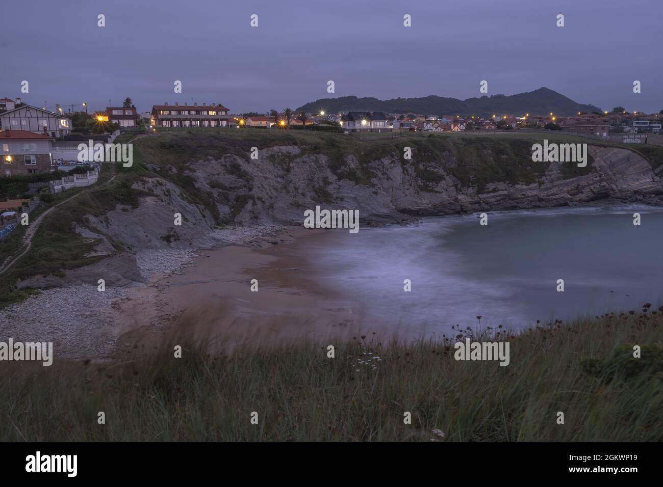 Beautiful coast of Cantabria in Spain in the evening Stock Photo - Alamy