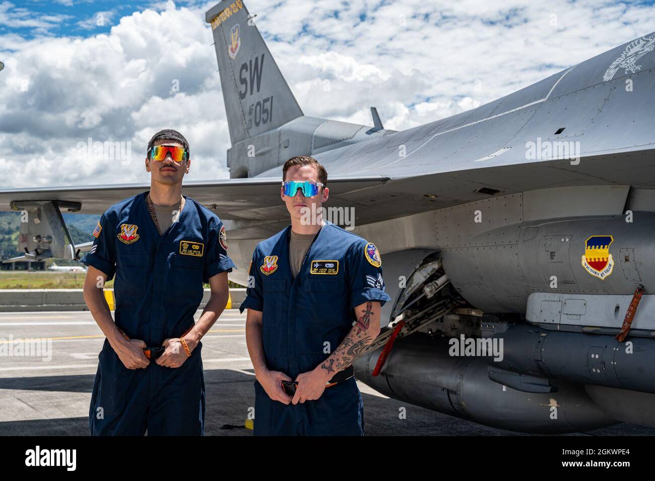 U.S. Air Force Senior Airmen Luis Pratts and Lucas Haas, 474th ...