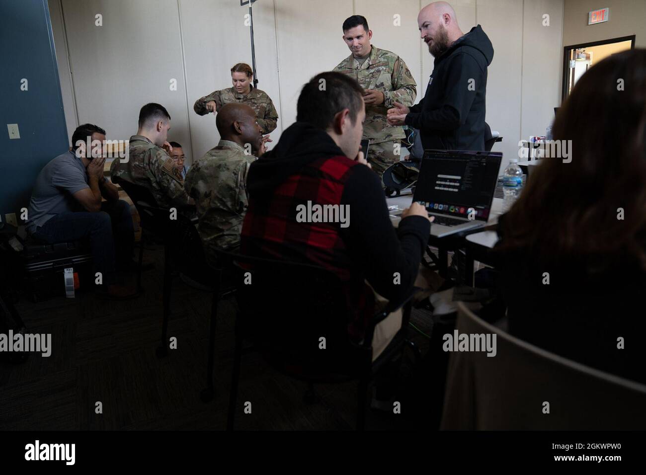 Members of the 56th Air and Space Communications Squadron at Joint Base ...