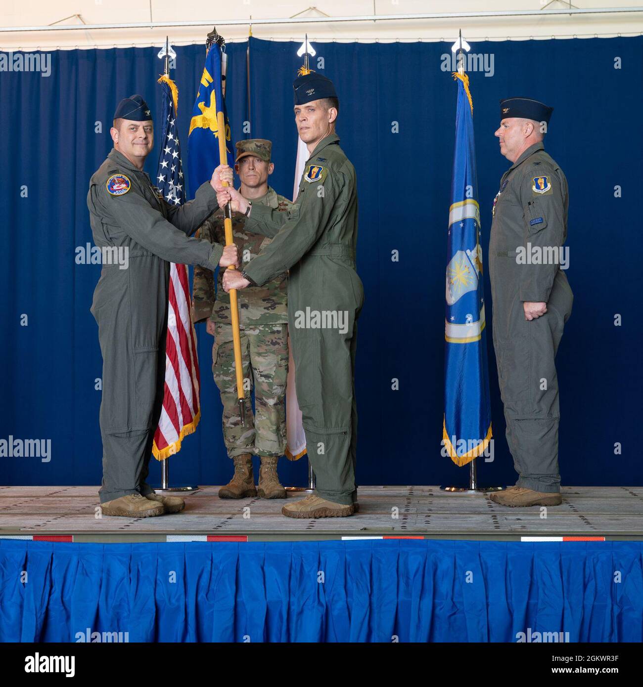 U.S. Air Force Col. Doyle A. Pompa, incoming 35th Operations Group (OG ...