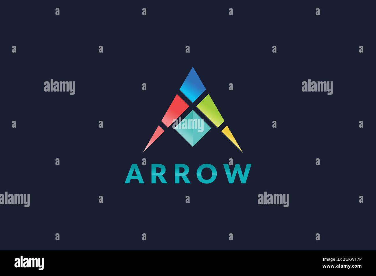 vector arrow logo design. colorful arrow in 3 dimensional graphic ...