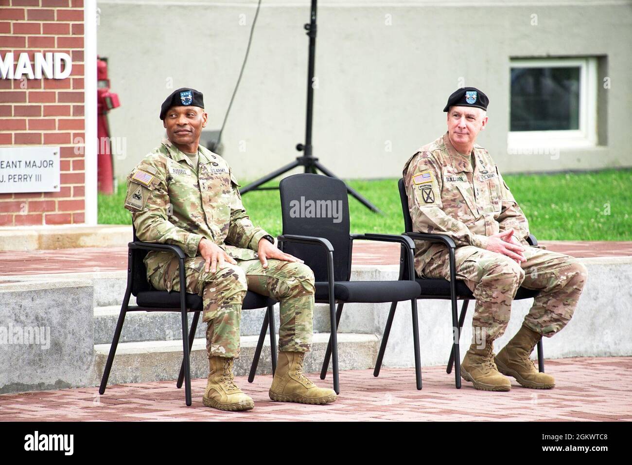 Maj. Gen. Michel M. Russell, Sr., incoming commanding general, 1st ...