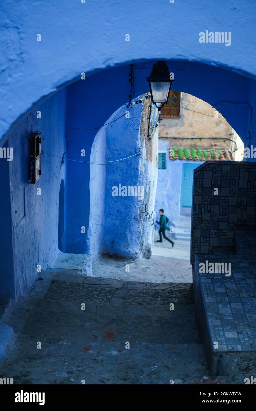 Street scene in the Chefchaouen, Morocco, Africa Stock Photo - Alamy