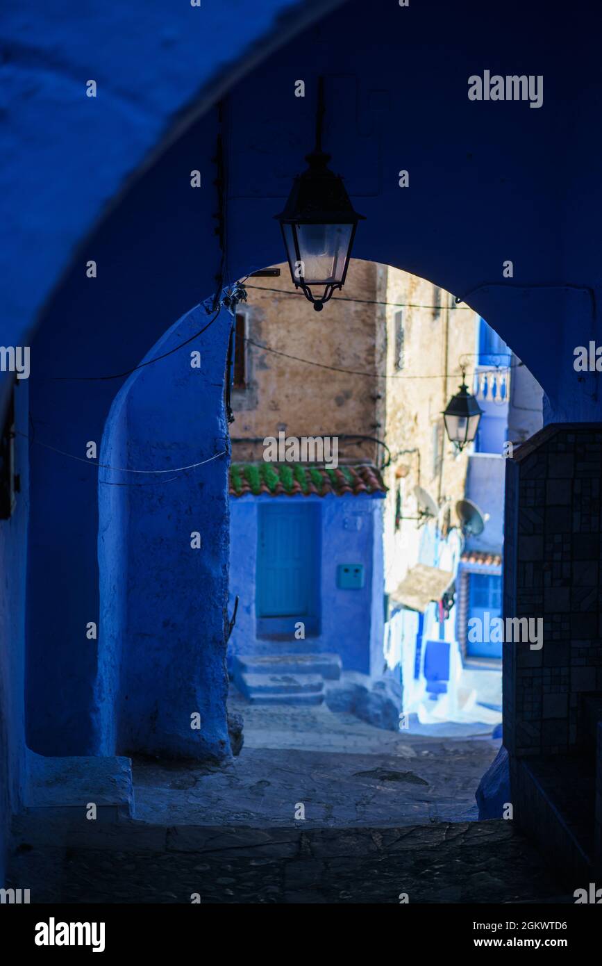 Street scene in the Chefchaouen, Morocco, Africa Stock Photo - Alamy