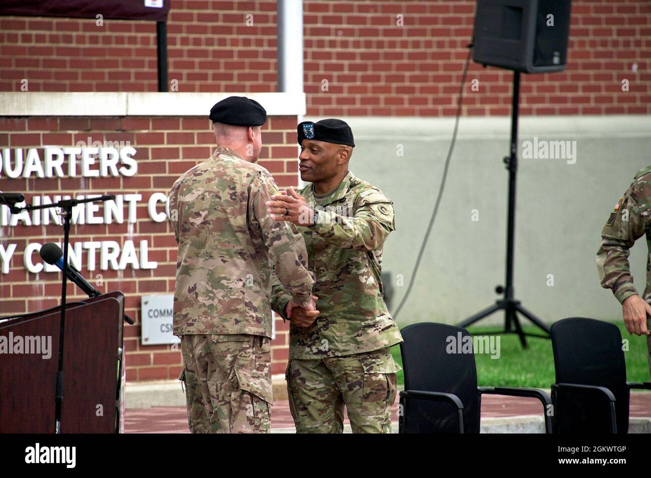 Maj. Gen. Michel M. Russell, Sr., incoming commanding general, 1st ...