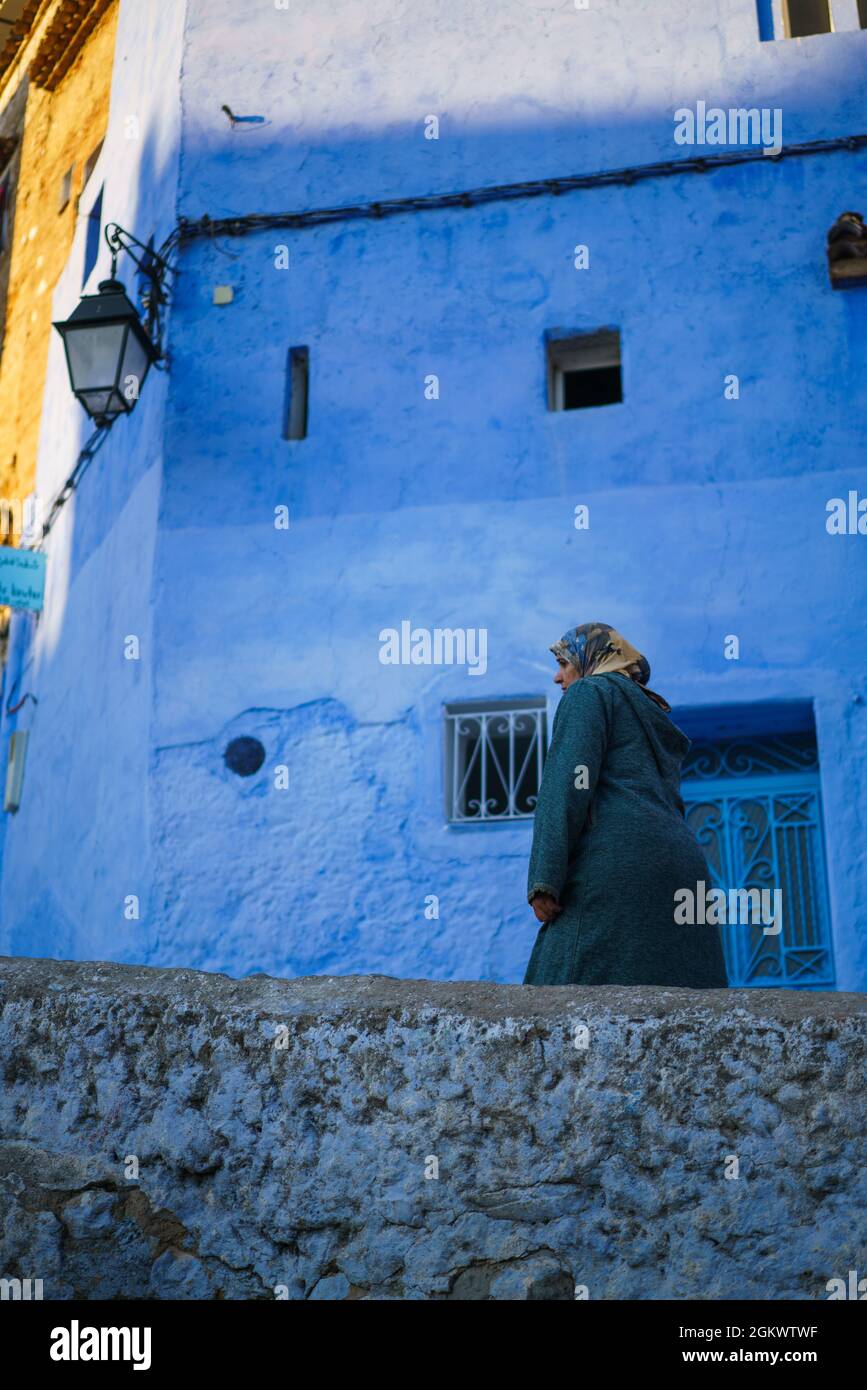 Street scene in the Chefchaouen, Morocco, Africa Stock Photo - Alamy