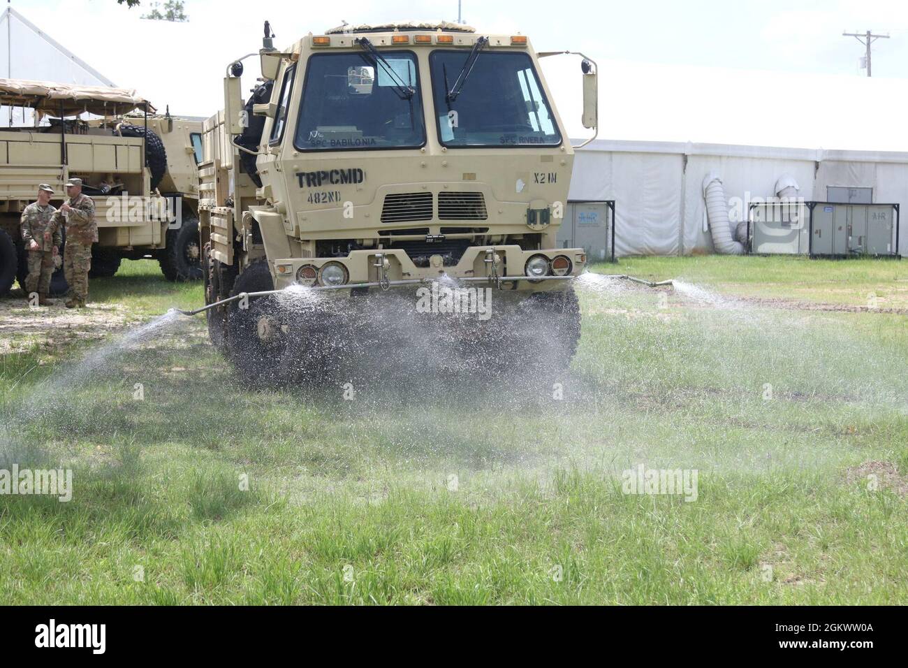 The 482nd Chemical Company demonstrates the capabilities of the M-12 ...