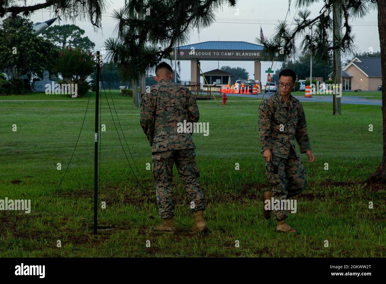 U.S. Marine Corps Cpl. Leo Yoon, left, a Rockville, Md., native, and ...