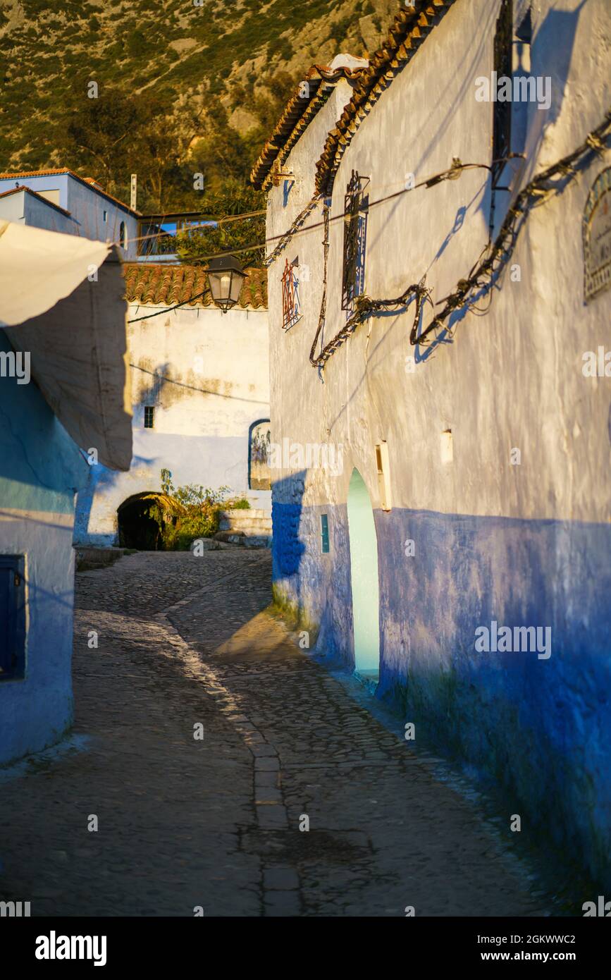 Street scene in the Chefchaouen, Morocco, Africa Stock Photo - Alamy