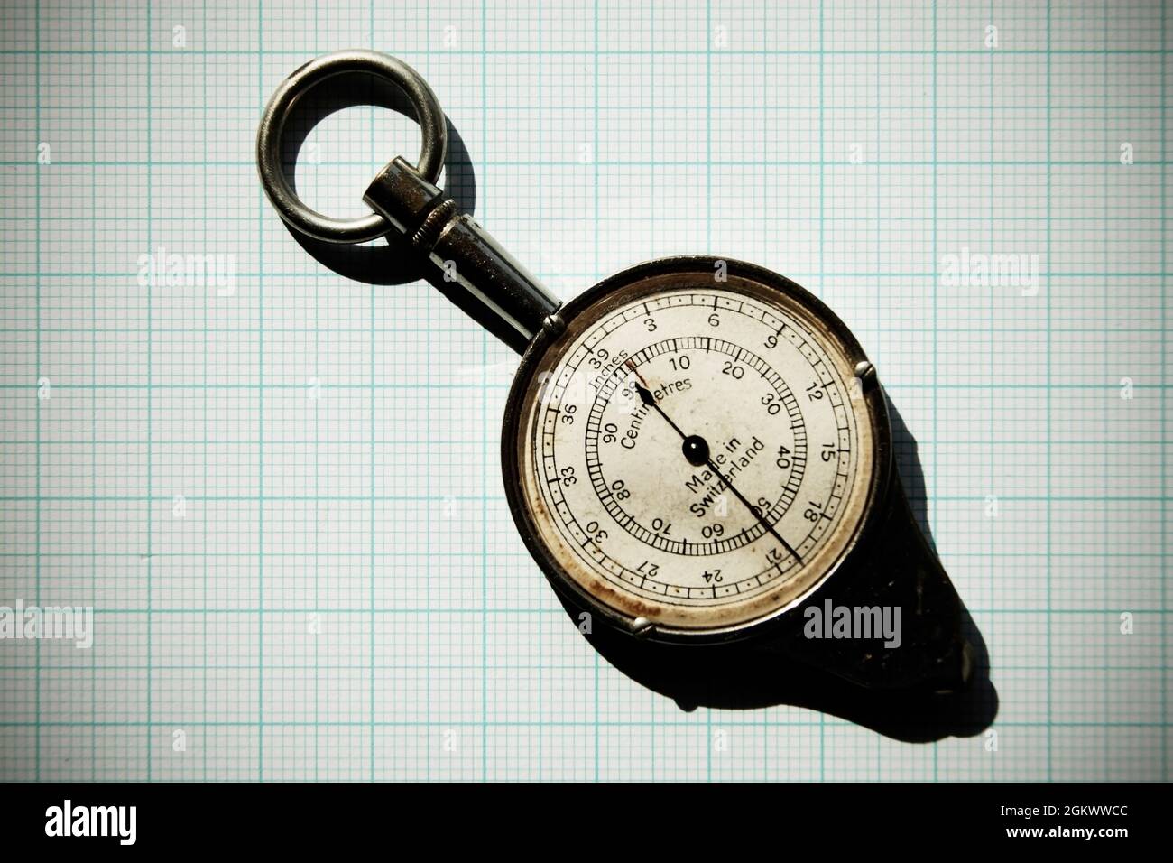 Vintage Swiss-made opisometer, meilograph, curvimeter, or map measuring ...