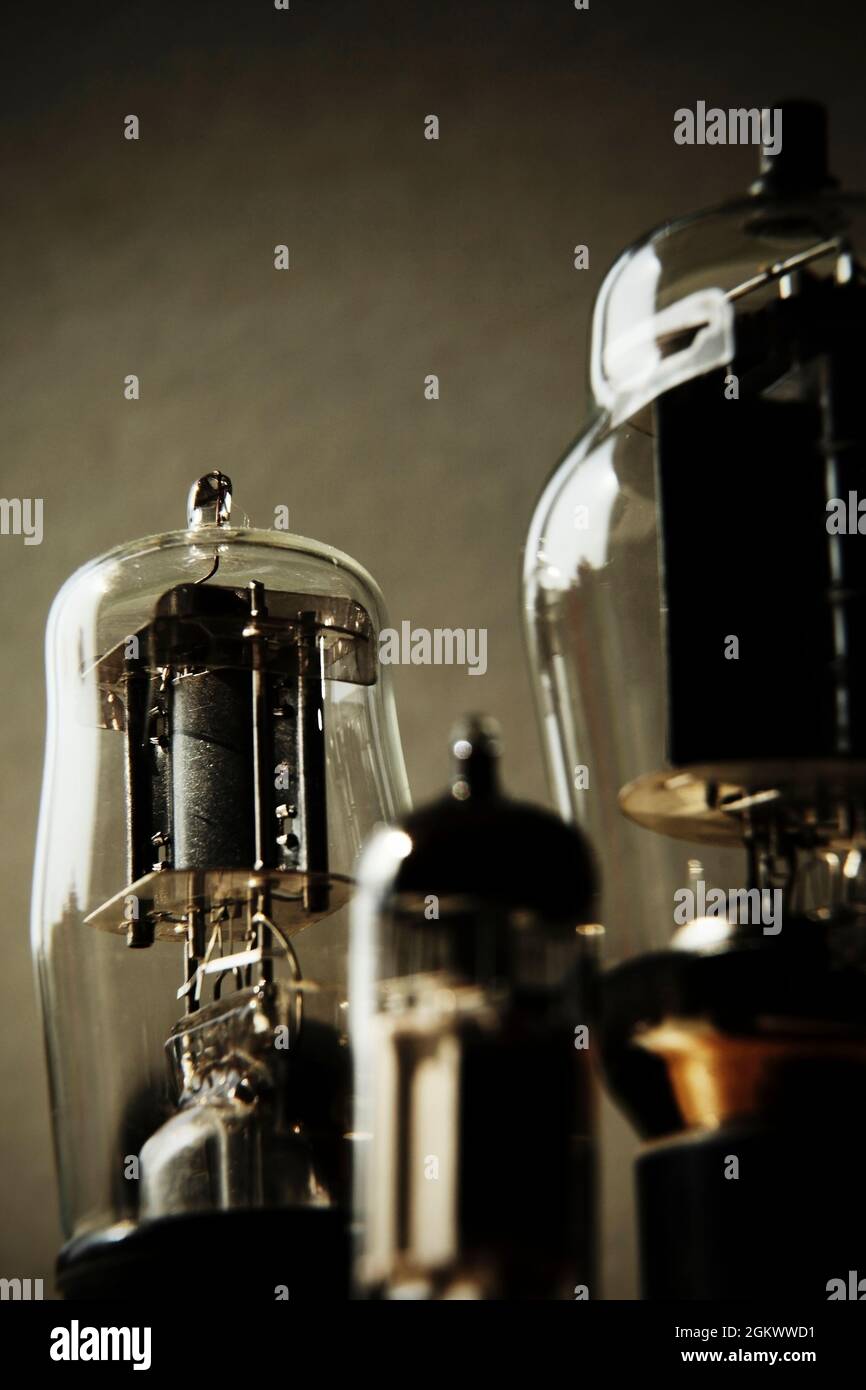 Selection of old electrical valves Stock Photo - Alamy