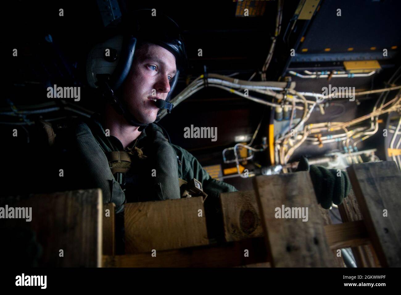 U.S. Marine Corps Cpl. Timothy Schul, a crew chief with Marine Medium ...
