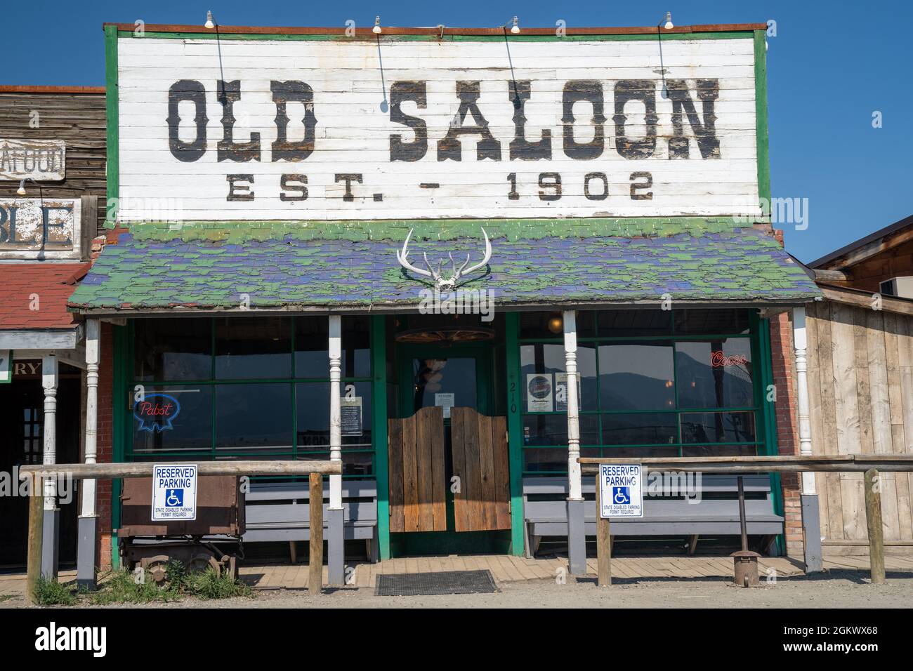 Emigrant, Montana - August 24, 2021: The Old Saloon, a famous and ...