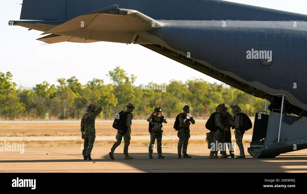 U.S. Army Green Berets board an MC-130J Air Commando II at Royal ...