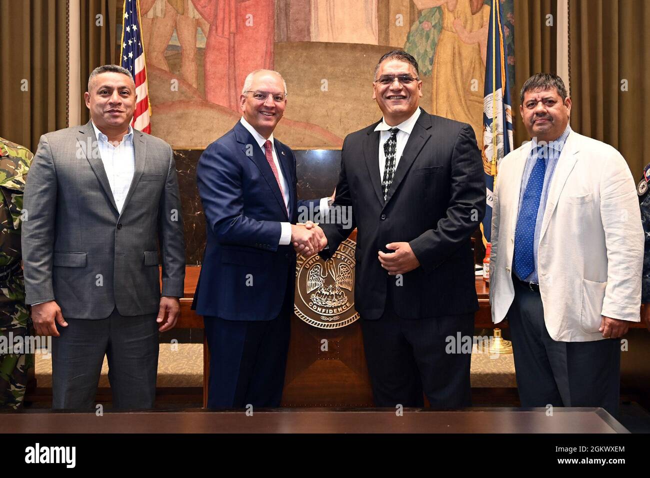 Louisiana Governor John Bel Edwards welcomes Florencio Marin, Belize’s ...