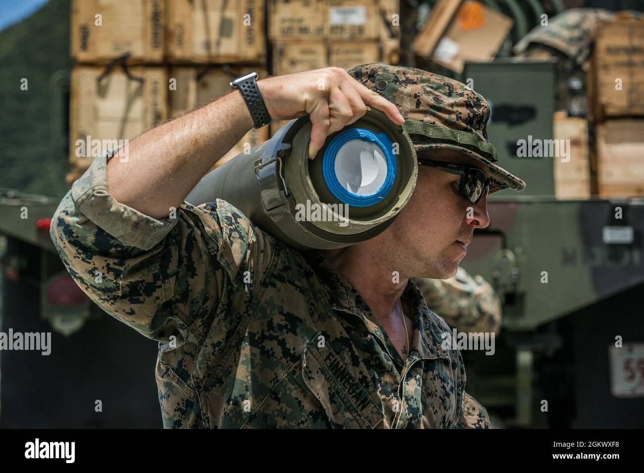 U.S. Marine Corps Cpl. Declan Finnegan, an explosive ordnance disposal ...