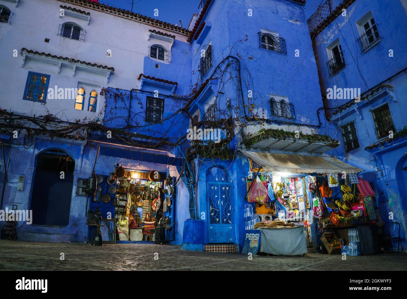 Street scene in the Chefchaouen, Morocco, Africa Stock Photo - Alamy