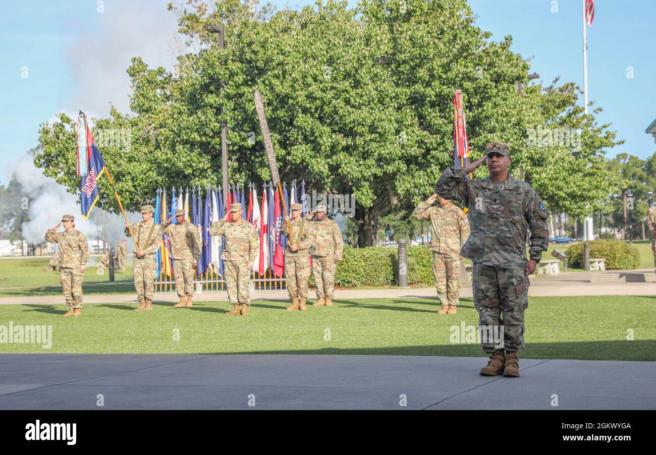The 3rd Infantry Division renders honors to the reviewing officers ...